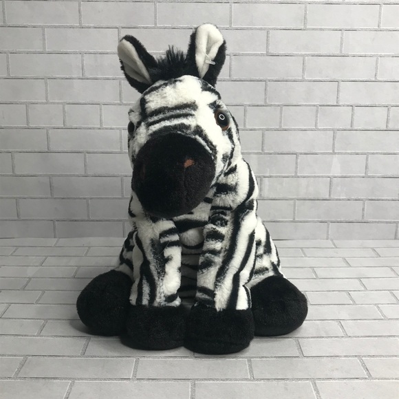 Wild Republic | Toys | Wild Republic Sitting Zebra Black White Striped ...